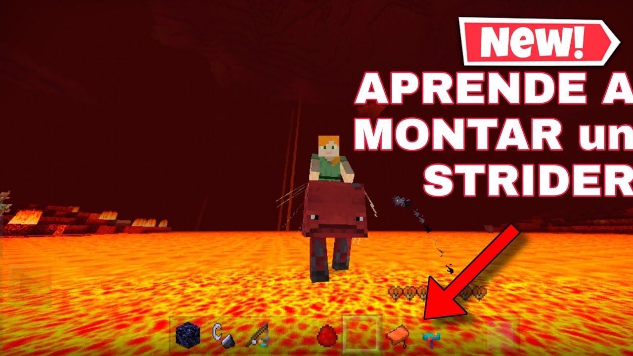 *STRIDER* ¿Como Montar un strider en Minecraft? 🔥 ️ - YouTube
