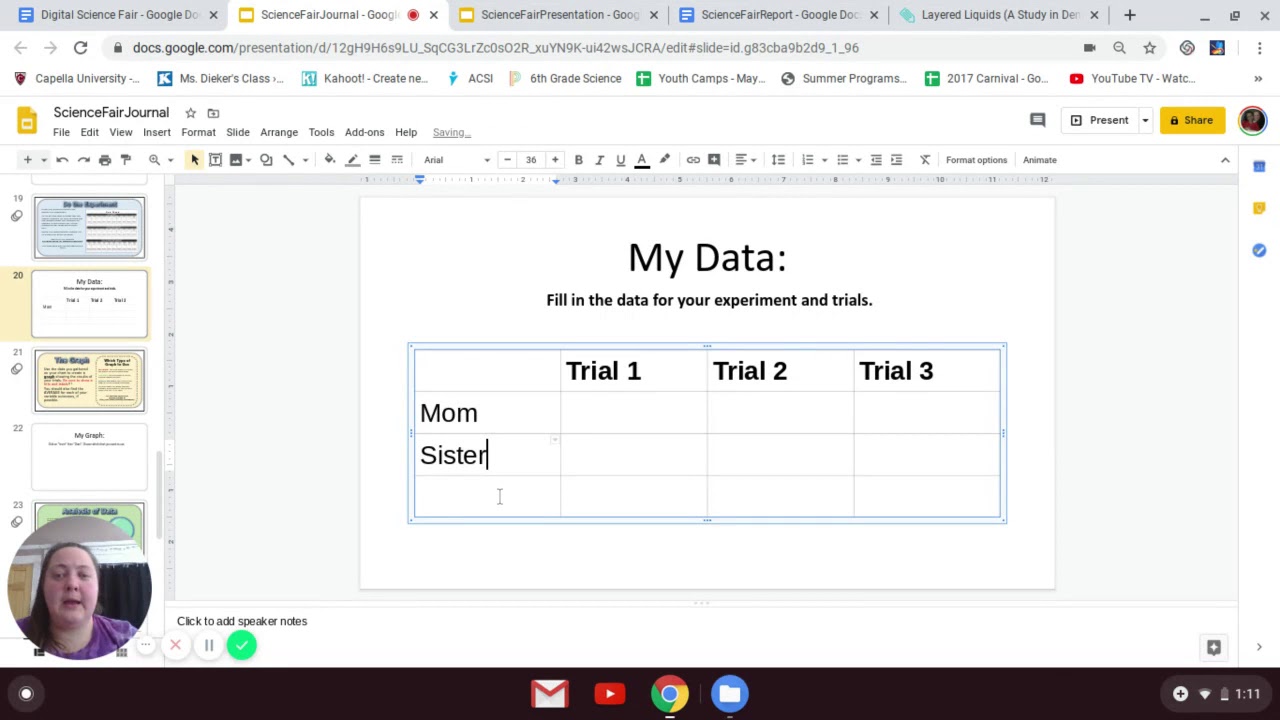 Science Fair Experiment Data Chart - YouTube
