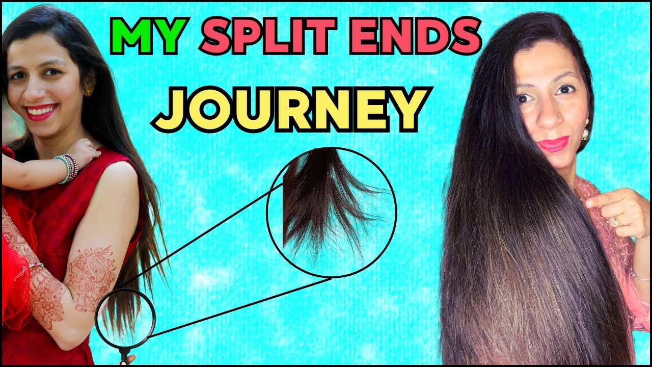 How I cured my split ends & Damaged hair without cutting | ULTIMATE How to remove split ends at ...