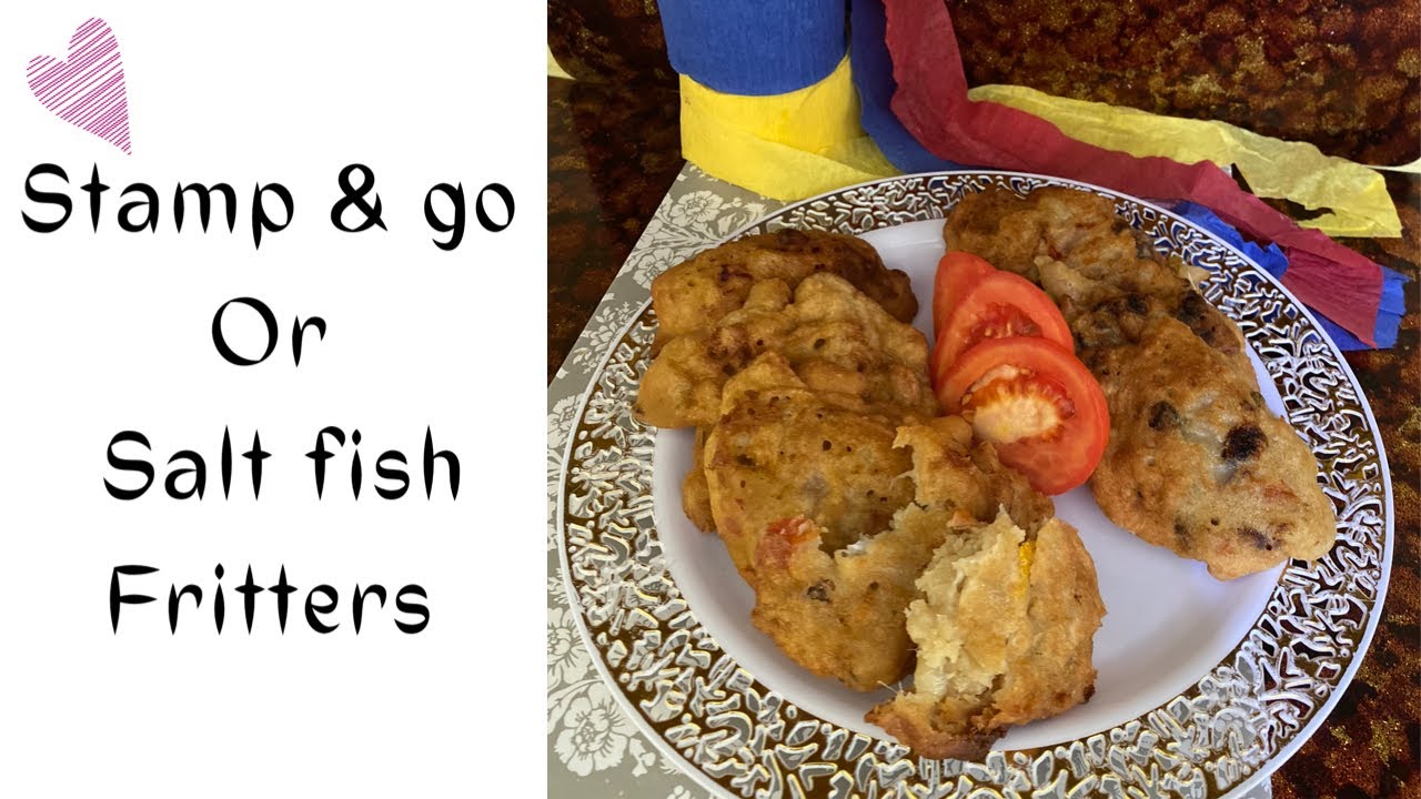 Salt fish fritters/ stamp and go - YouTube