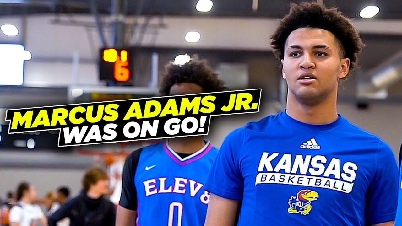 Marcus Adams Jr. is UNGUARDABLE!! Kansas commit was on go!! - YouTube