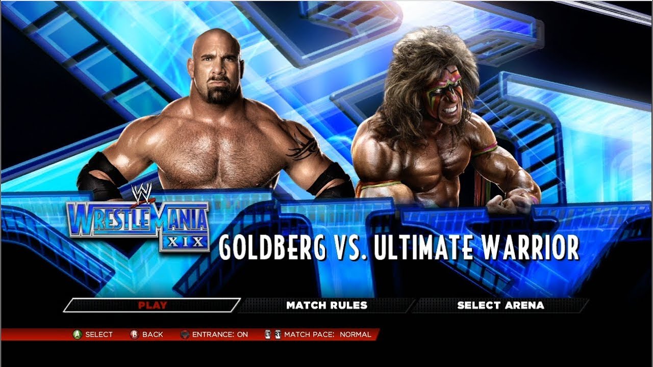 WWE 2K14: Ultimate Warrior vs Goldberg - YouTube