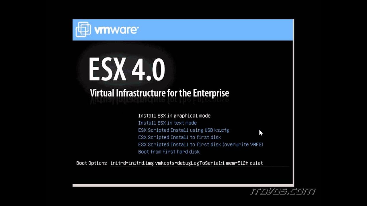 VMware vSphere CBT - ESX 4 Boot Options - YouTube