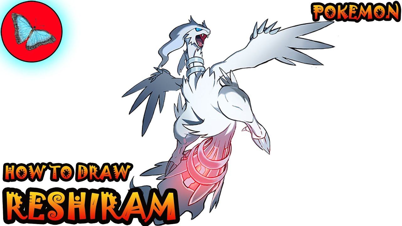 How To Draw Reshiram From Pokemon New | Drawing Animals - YouTube