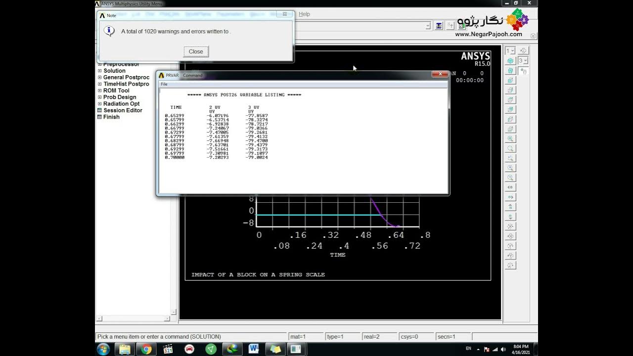 Script on APDL ANSYS کدنویسی در محیط انسیس - YouTube