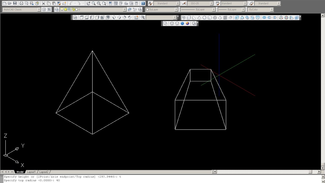 Perintah Pyramid Model 3D Pada Autocad YouTube Perintah Pyramid Model 3D Pada Autocad YouTube