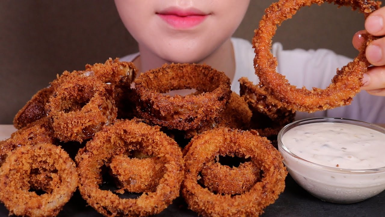 어니언링 먹방 Onion Rings MUKBANG - YouTube