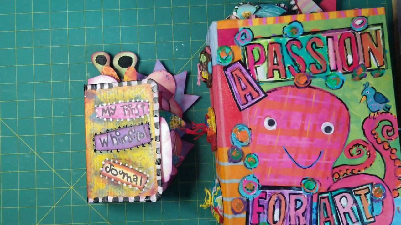 Small Whimsical Crazy Journal Tutorial (pt 5) - YouTube