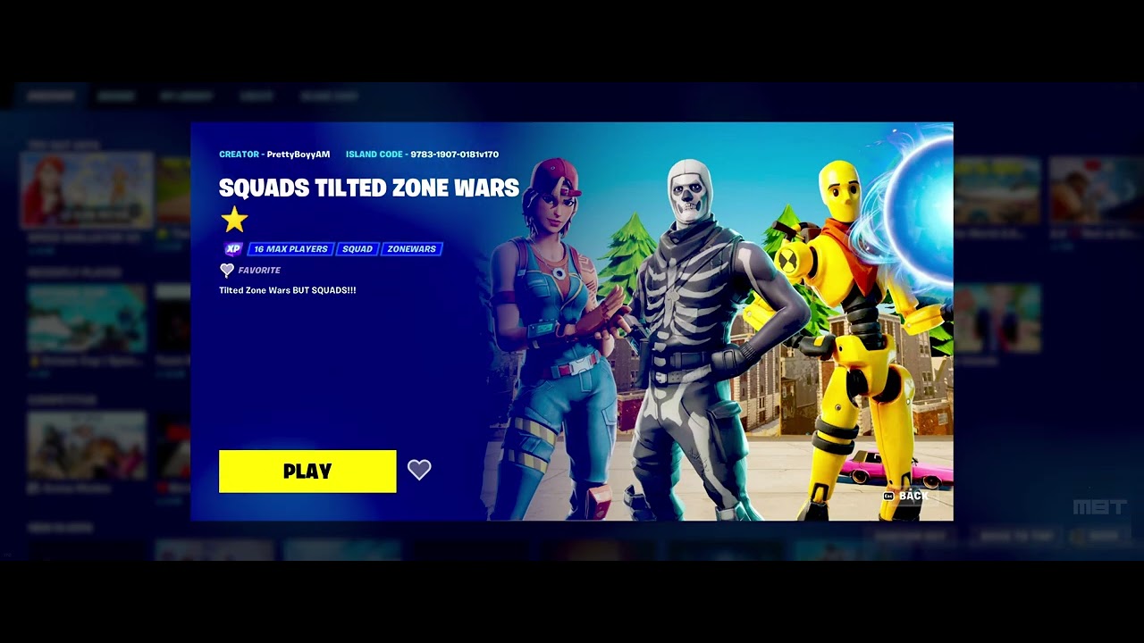 [TUTORIAL] FORTNITE SQUADS TILTED ZONE WARS ⭐ - ISLAND CODE - WHAT IS ...