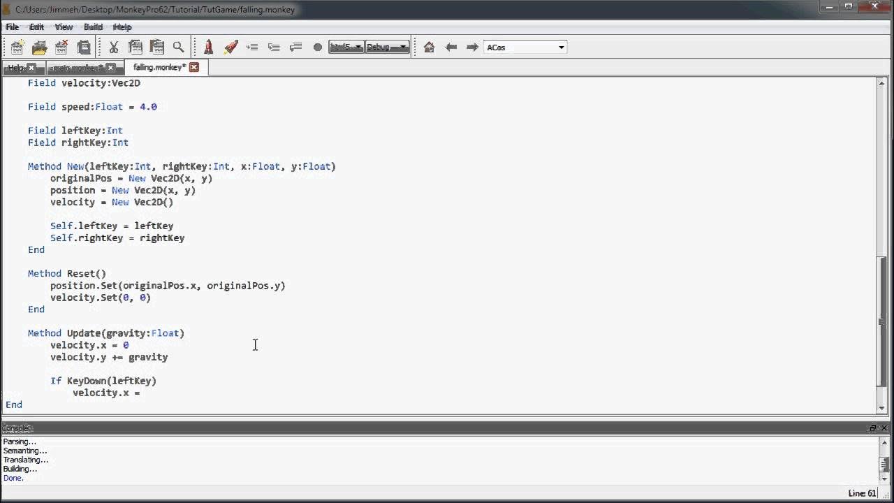 Simple Game Tutorial - 02 Basic 2D Player Physics - YouTube