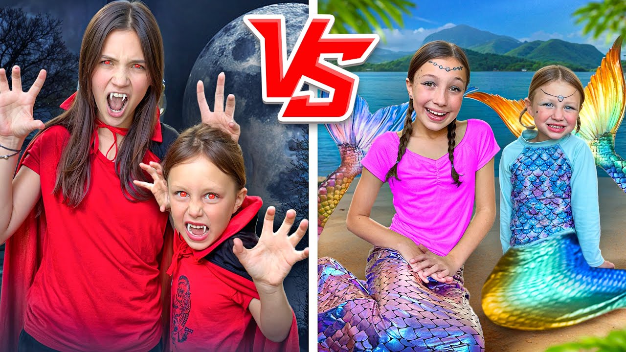 IF My DAUGHTERS Were MERMAIDS vs VAMPIRES! Funny PRANK Situations ...