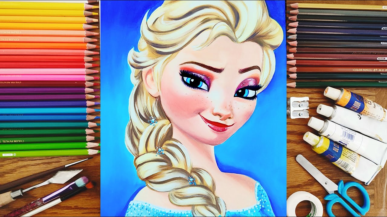 How To Drawing Elsa 👑 | Drawing Elsa 👑 from Frozen 2 ️. - YouTube