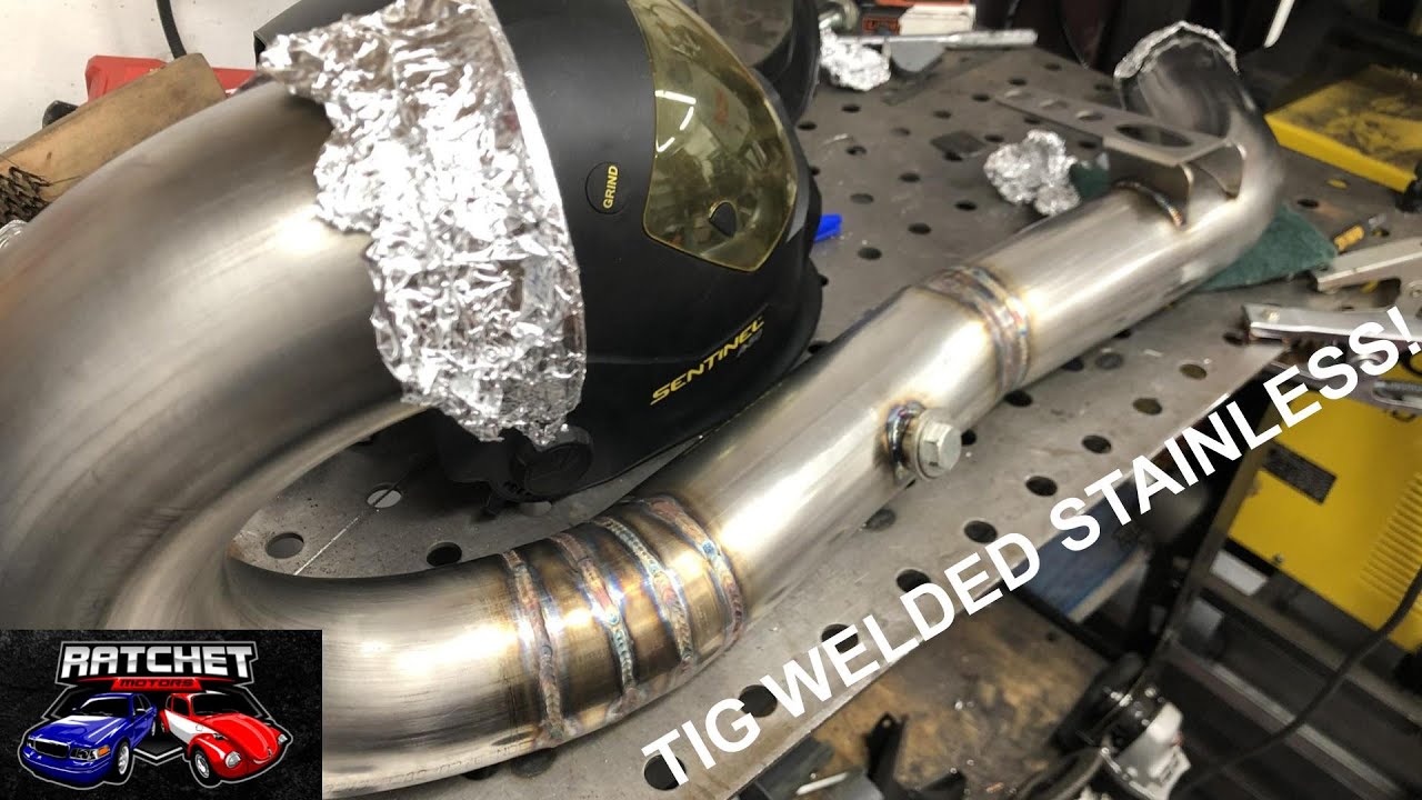 TIG Welding 3 Inch Stainless Steel Turbo Back Exhaust -- 1973 VW Super ...