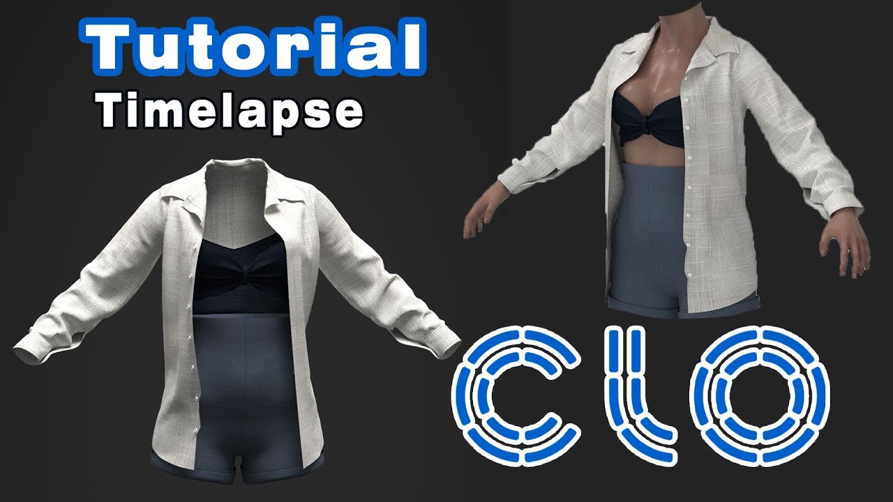 How to Make a SHIRT in CLO3D/MARVELOUS: Timelapse Tutorial - YouTube