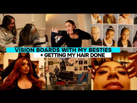 VLOG - 2024 VISION BOARDS + MEET MY BESTIES + HAIR VLOG 👯 - YouTube