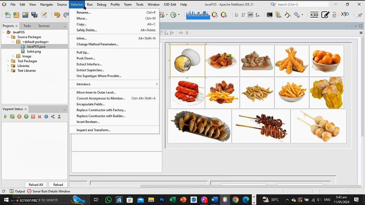 Ordering Process w/ Cash & Change Using Java Apache NetBeans IDE 21 ...
