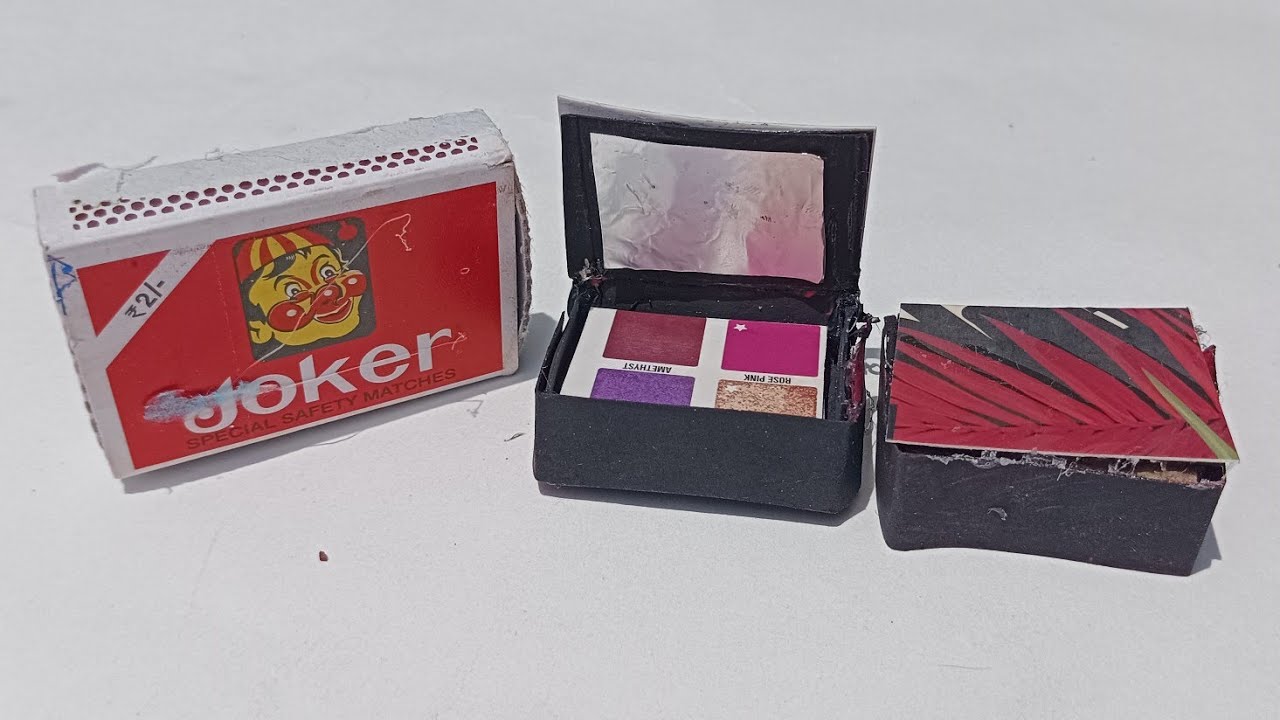 DIY mini makeup box with easy || How to make miniature makeup box from ...