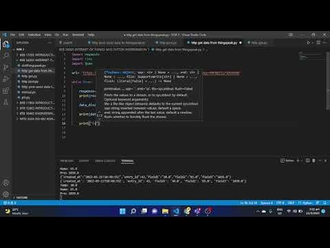 Programming - Get data from thingspeak - YouTube