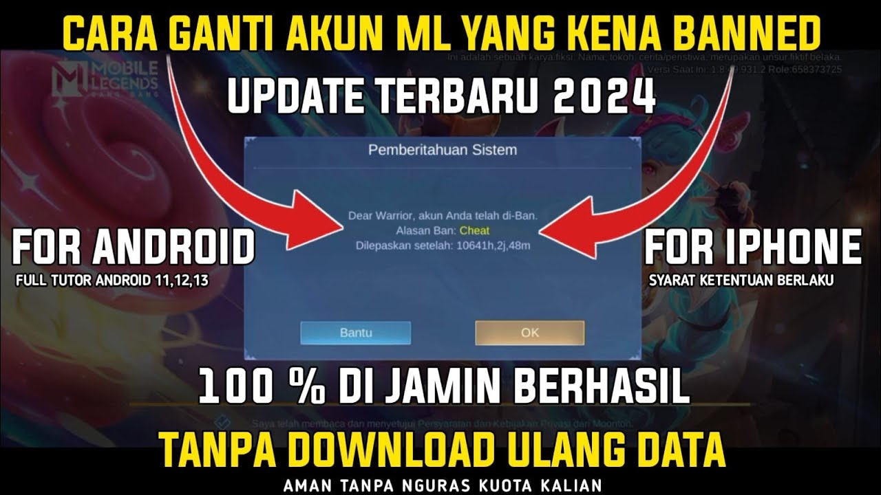 CARA MENGATASI AKUN ML KENA BANNED MOONTON TERBARU 2024 | CARA AGAR ...