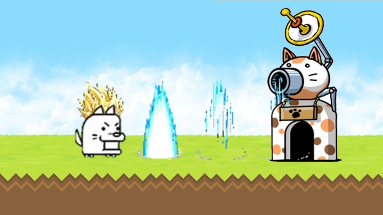 the battle cats super saiyan dog - YouTube