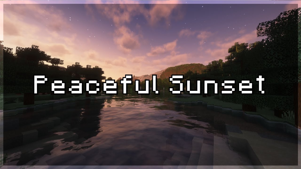 peaceful sunset (relaxing minecraft music for 3 hours) - YouTube