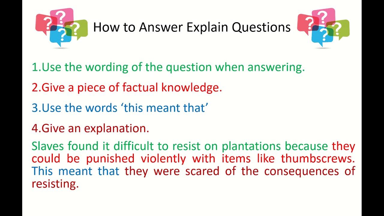 National 5 History: How to Complete Explain questions - YouTube