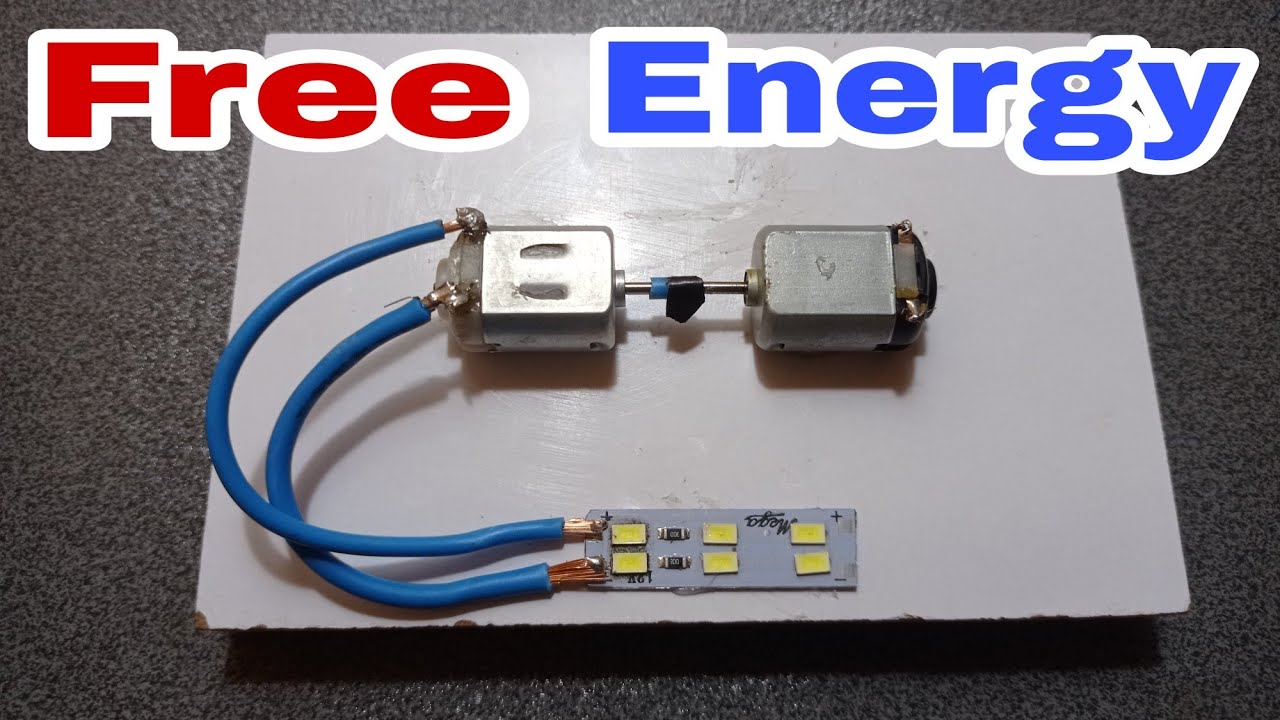 Free energy generator with two dc motor - YouTube