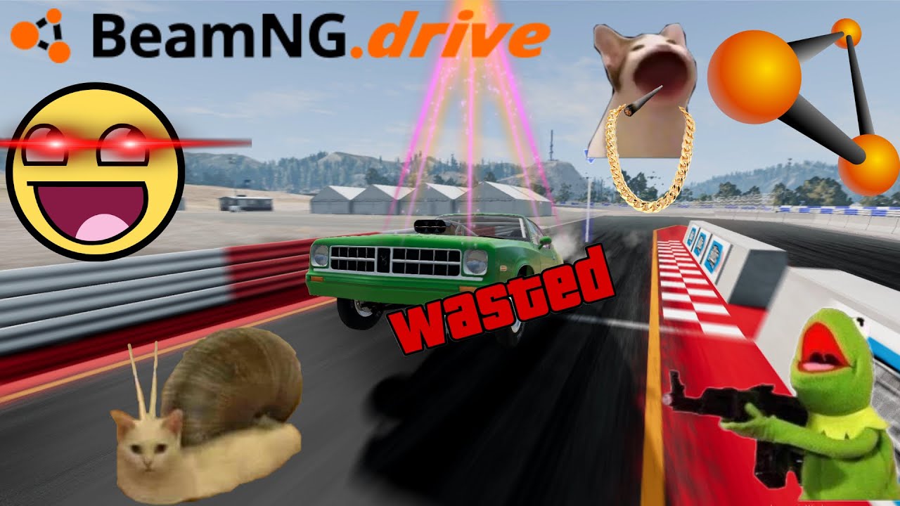 Beamng drive crash fun meme video - YouTube