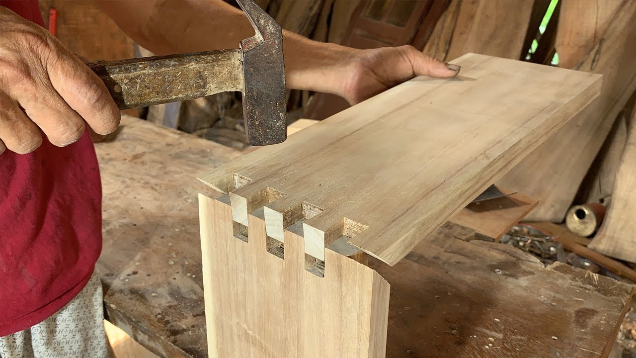 [Woodworking] Making Mitered Dovetails By Hand Cut - Simple Decor Face ...