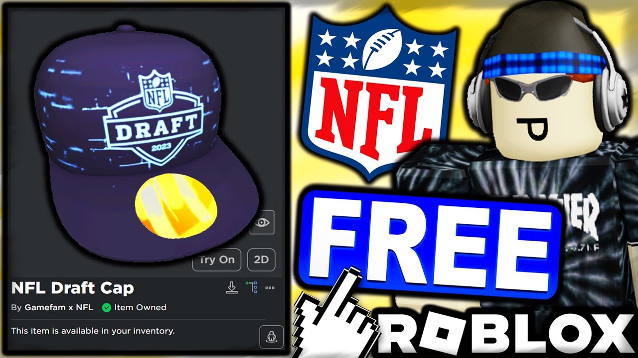 FREE ACCESSORY! HOW TO GET NFL Draft Cap! (ROBLOX Super NFL Tycoon ...