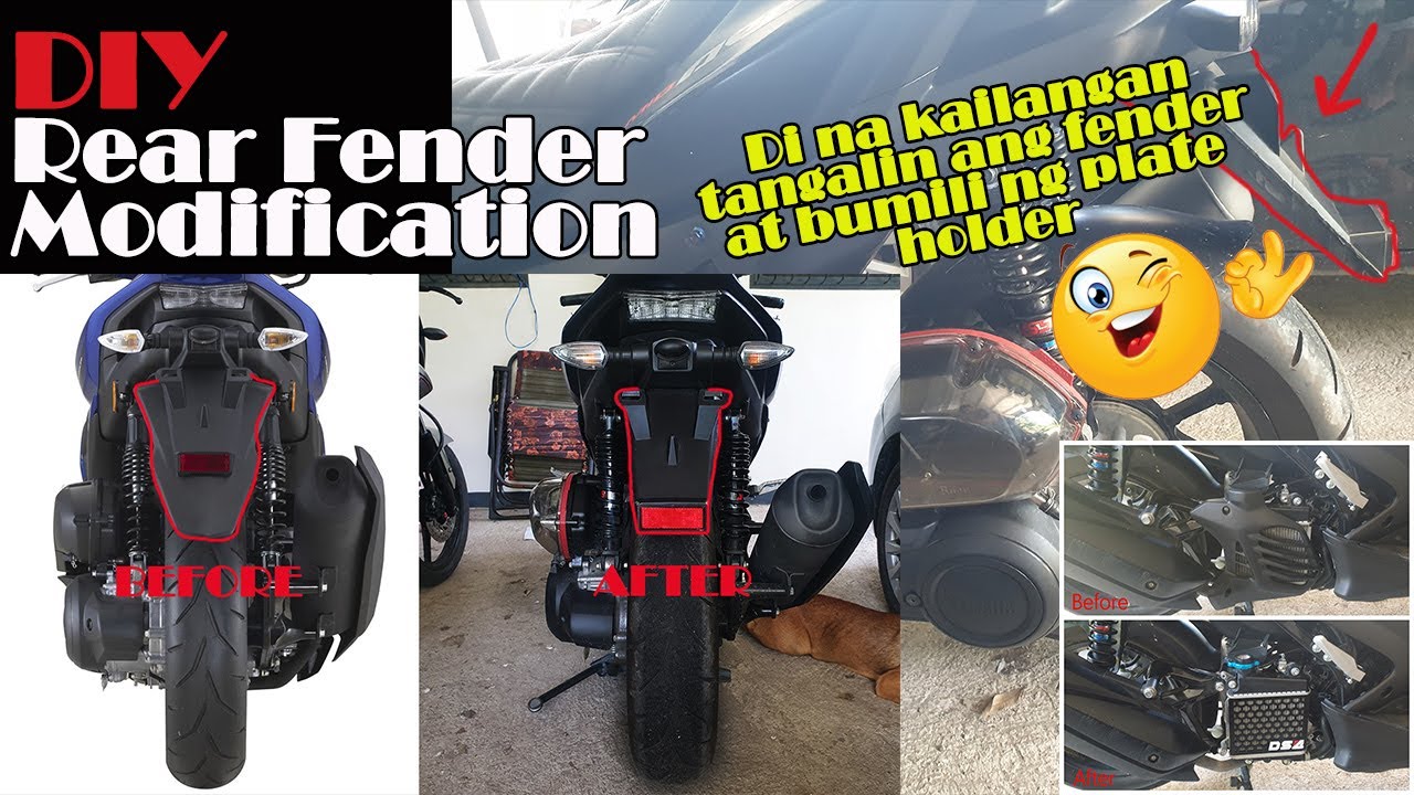 DIY Rear Fender Modification for Yamaha Aerox 155 (Removal) - YouTube