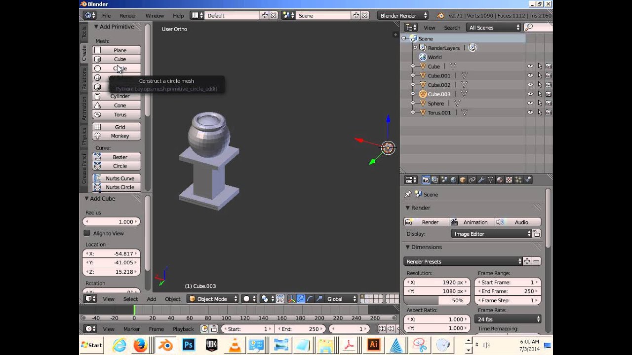 0105 Modeling I Blender Place And Duplicate Objects Youtube