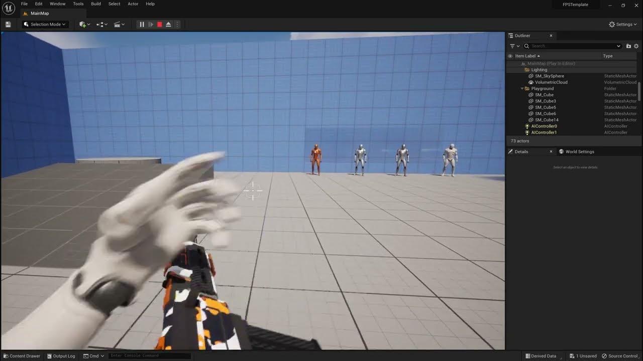 FPS Template Tutorial(FPST v2.2, UE4 Mannequin) - 16 How to use Low poly Shooter Weapon and Anim ...