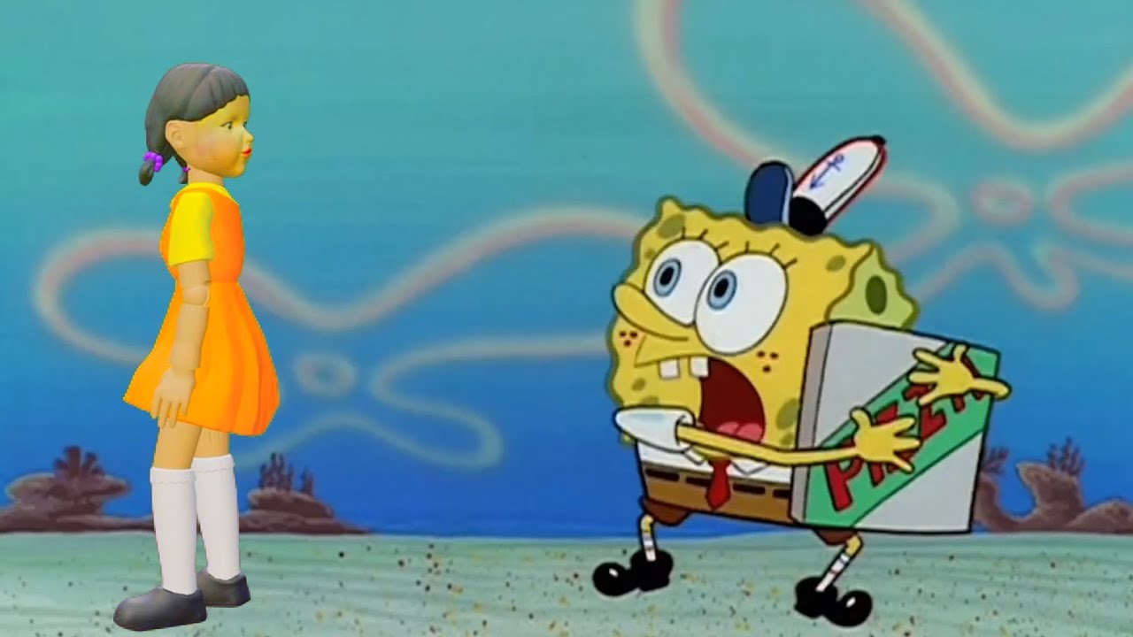 Squid Game trying to get a pizza from Spongebob - YouTube