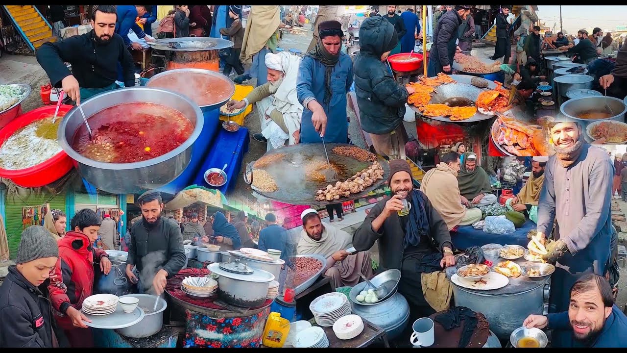 The famous Street food in Marko Bazaar | Breakfast in Afghanistan ...
