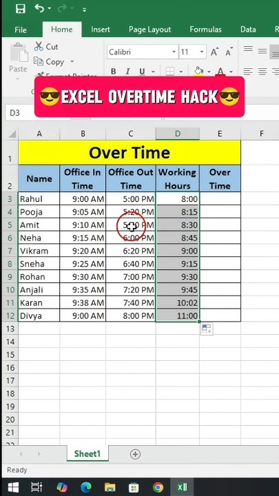 The Ultimate Excel Overtime Calculation Guide - YouTube