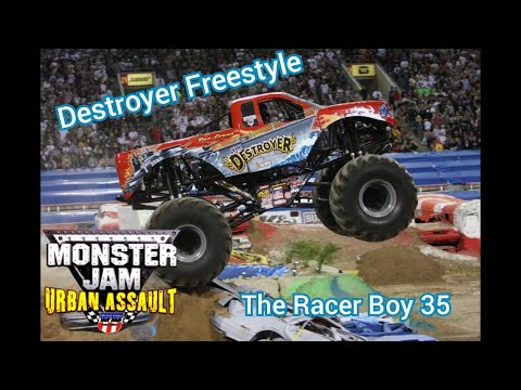 Monster Jam: Urban Assault: Destroyer Freestyle - 4K 60fps - YouTube