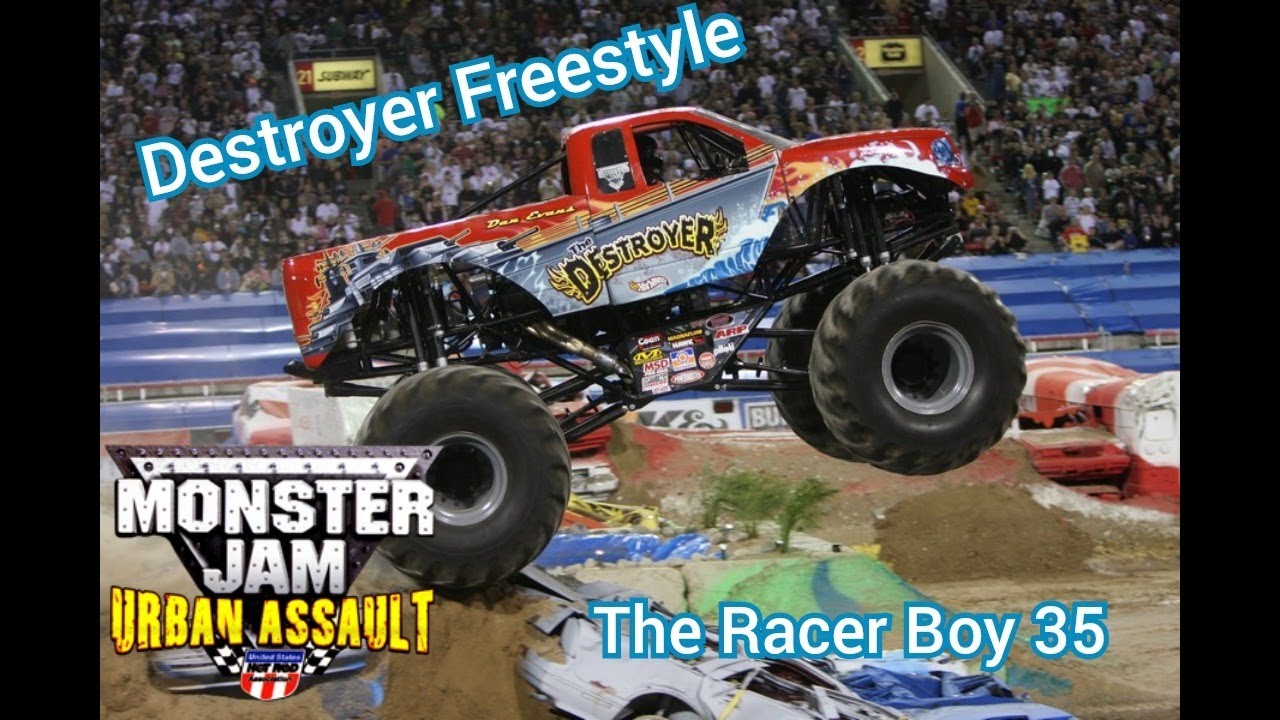 Monster Jam: Urban Assault: Destroyer Freestyle - 4K 60fps - YouTube