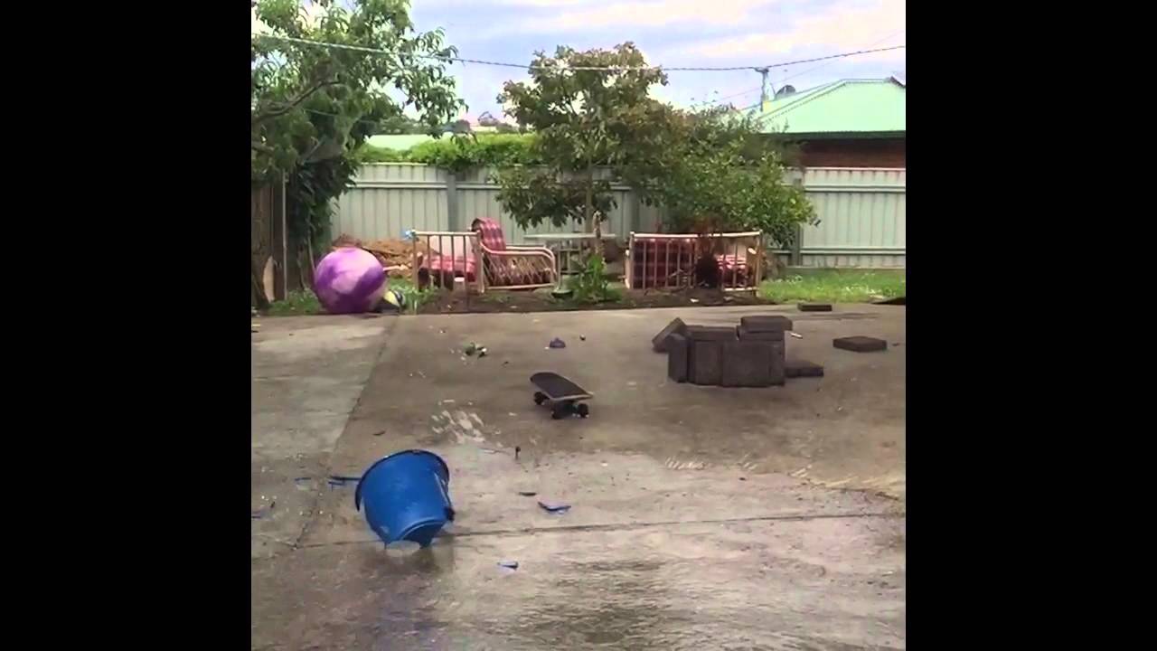 Bucket dropped in slow motion - YouTube