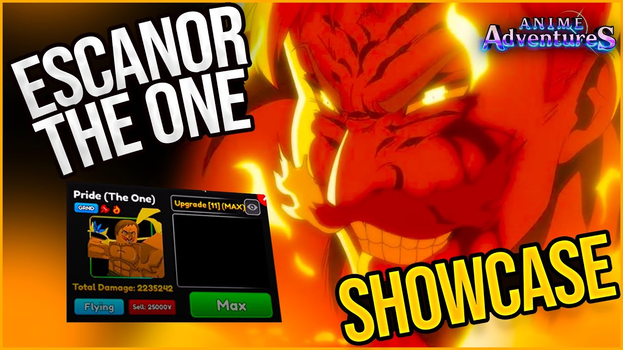 ASI ES EL ESCANOR THE ONE SHOWCASE - ANIME ADVENTURES - ROBLOX - YouTube