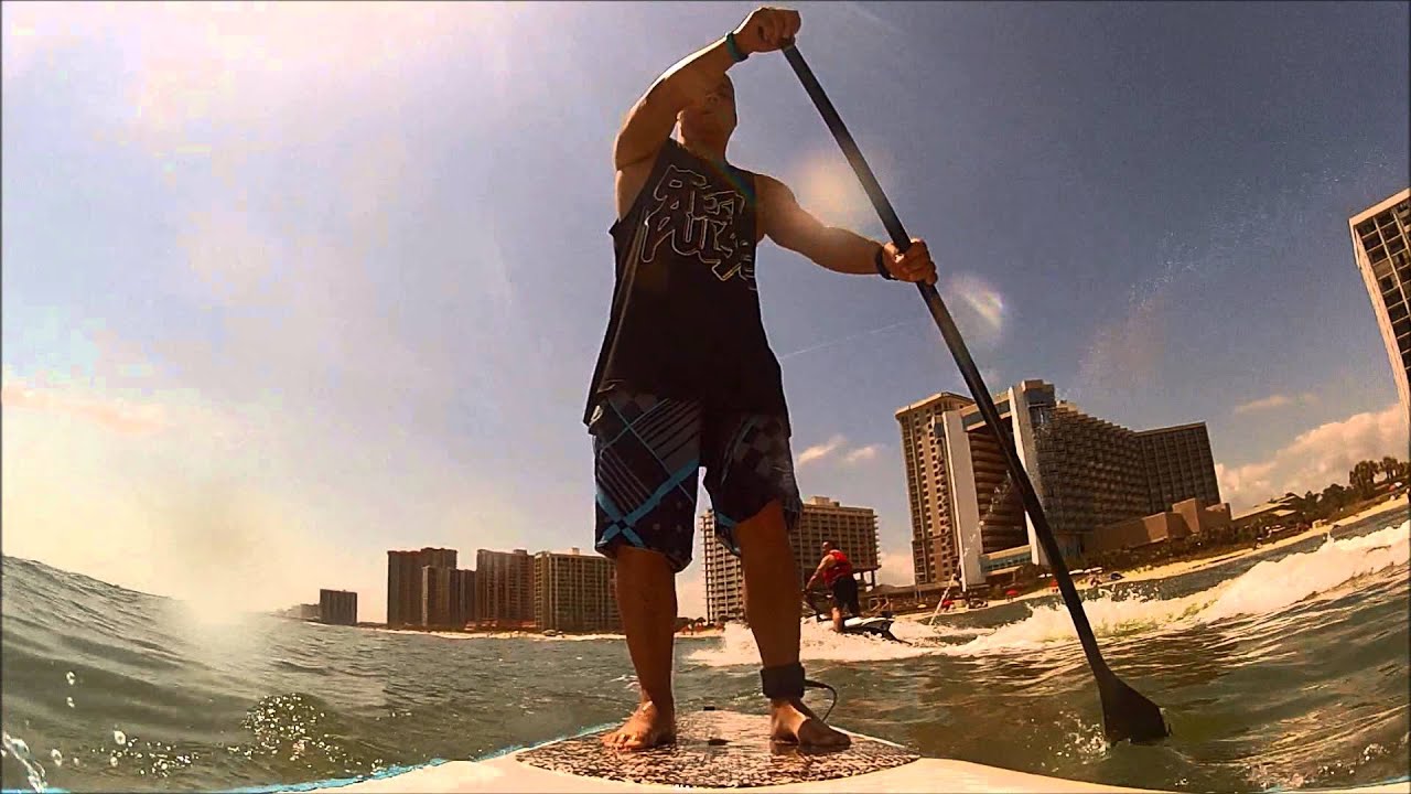GO PRO HERO 2 !!stand up paddle board surfing myrt - YouTube