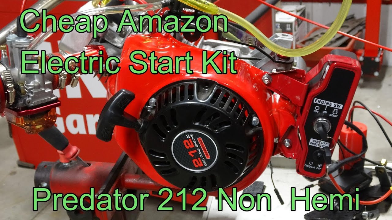 Amazon electric start kit for Predator Non Hemi 212 engine - YouTube