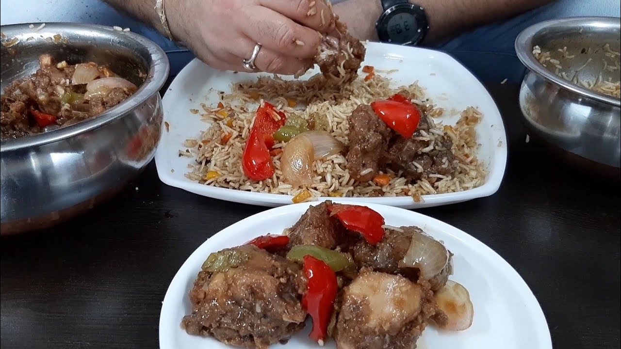 Chilli Chicken With Simple Fried Rice | Dry Spicy Chilli Chicken Recipe ...