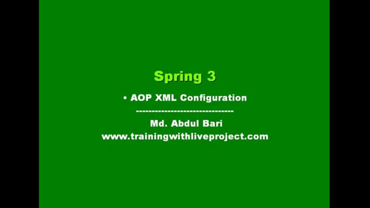 Spring AOP Class Lecture(XML Configuration)- 08 - YouTube