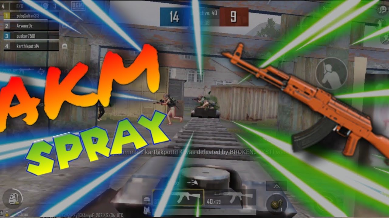 I tried akm spray ||akm damage too hard 😍 - YouTube