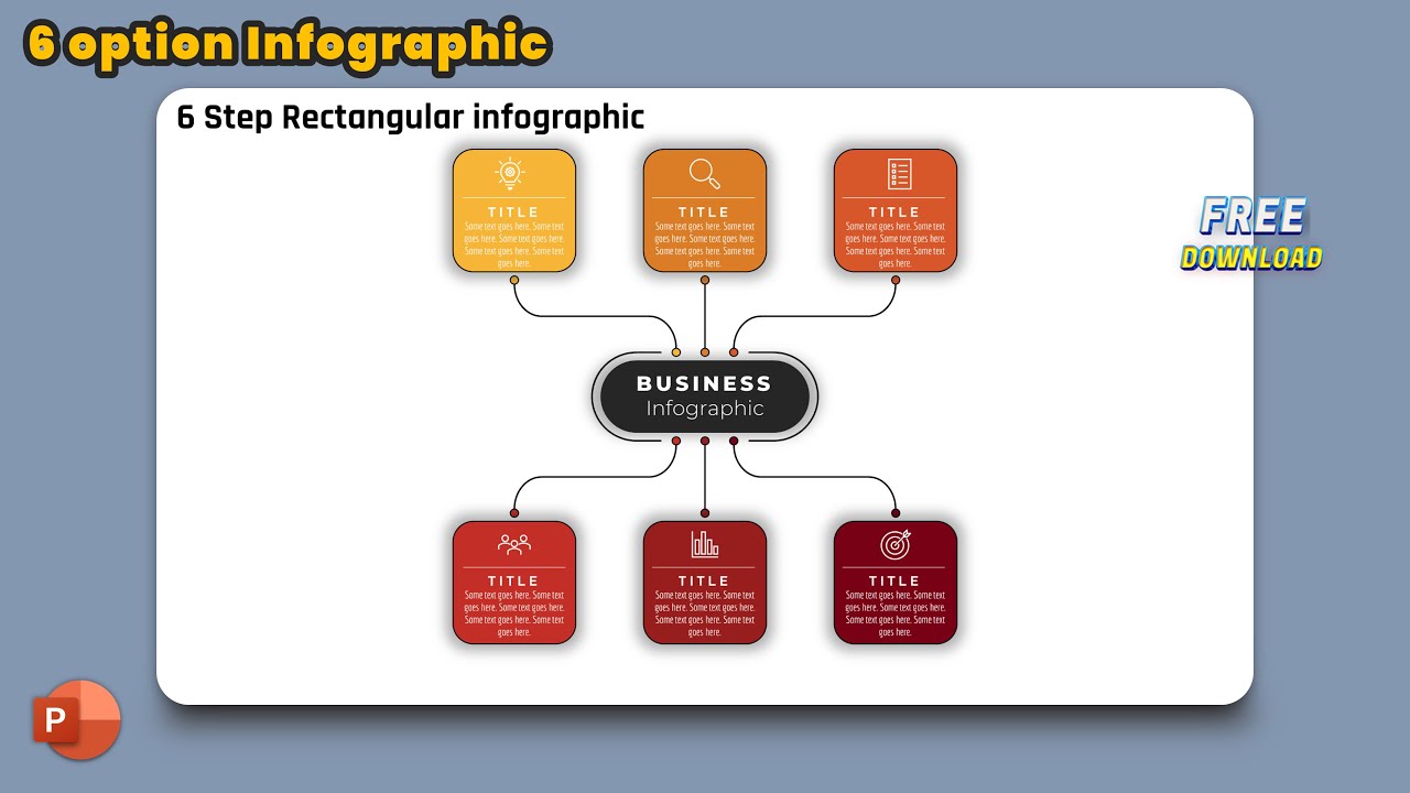 78.PowerPoint Design-6 Step Rectangular infographic Slide | Office 365 ...