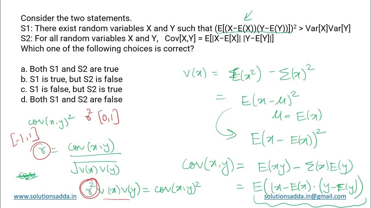 Gate 2021 Set 1 Em Random Variables Gate Test Series Solutions Adda Explained By Pooja