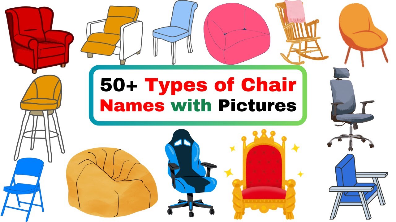 All chairs Name | chairs Vocabulary In English With Pictures | Types of ...