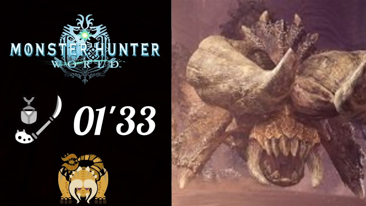 MHWorld | High Rank Diablos Insect Glaive (01'33"93) - YouTube