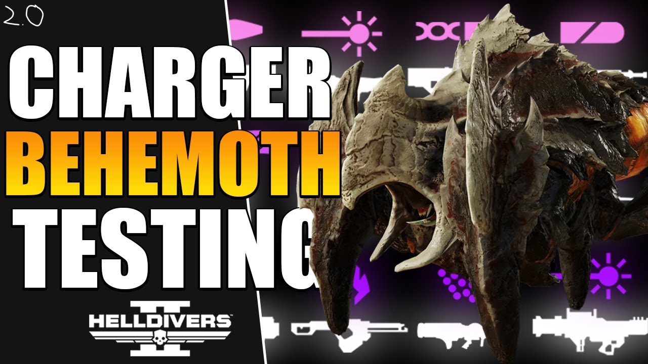 Every Support Weapon vs Charger Behemoth- Helldivers 2 Tips & Guide ...